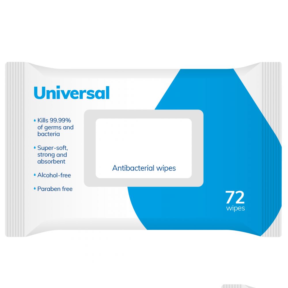 Clyde Paper and Print| Anti-bacterial Universal Wipes, 72/pack